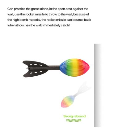 Missile Darts Handheld Kinetic Foaming Rocket Hand Playing Rainbow Hand ...