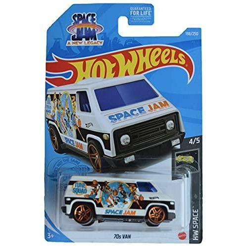 Hot Wheels Space Jam 70s Van, Space Series 4/5 White 1:64 Scale Vehicle ...