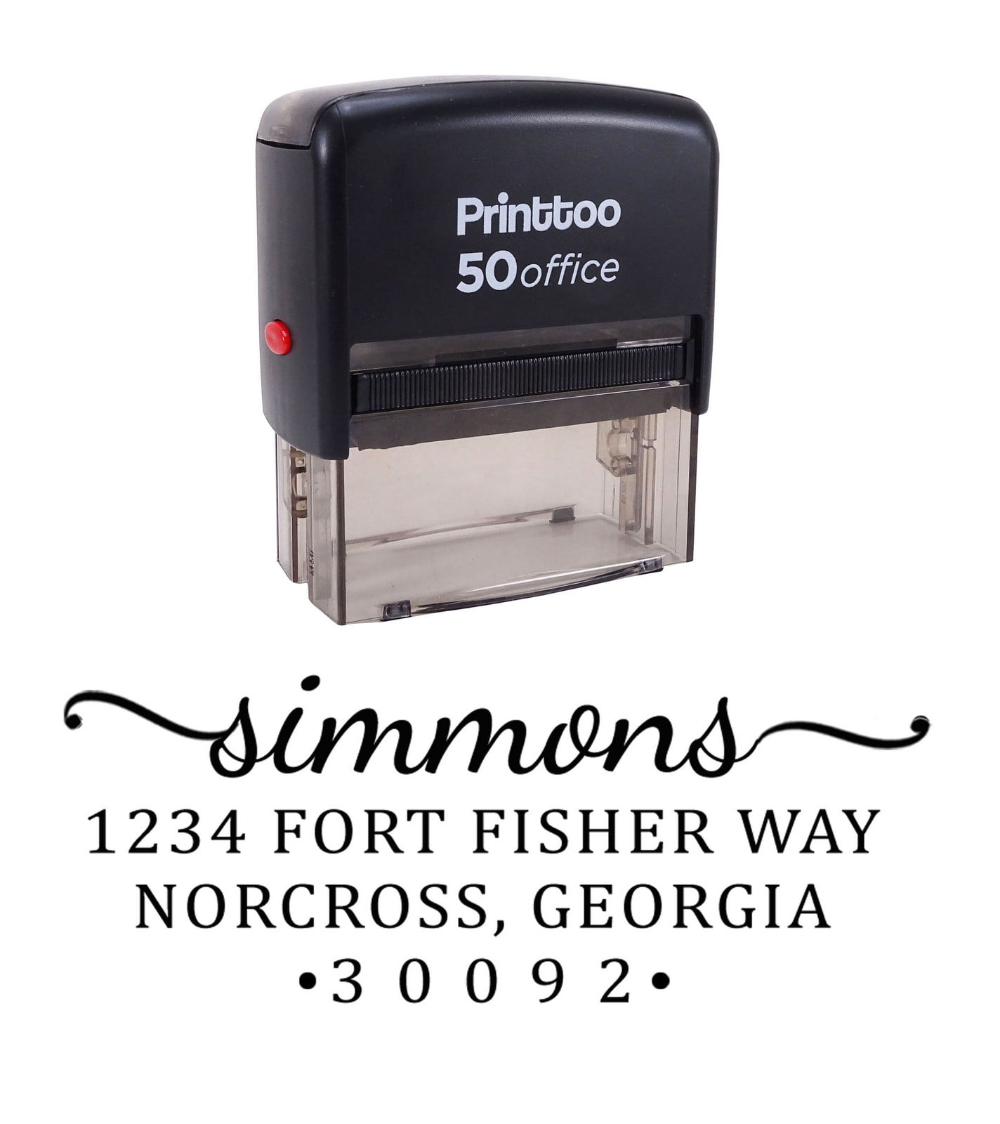 Printtoo Custom Family Address Rubber Stamp Self Inking Wedding ...