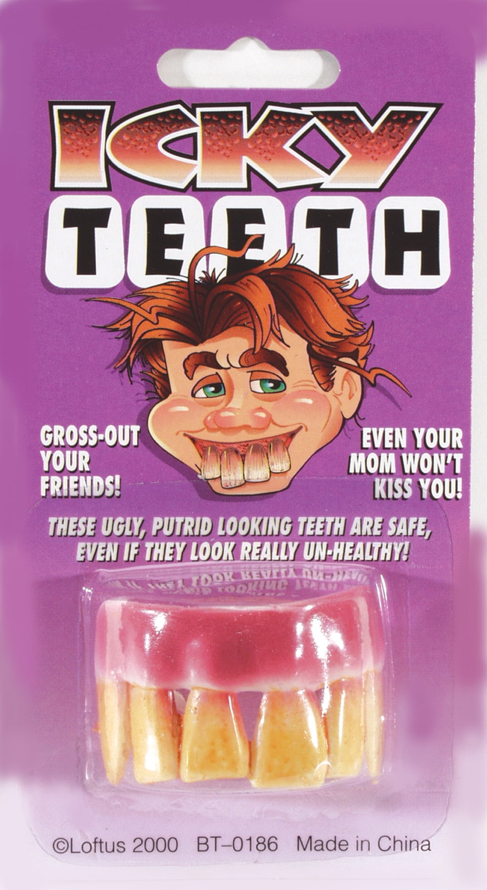 Loftus Icky Hillybilly Buck False Teeth, Yellow Pink, One Size ...