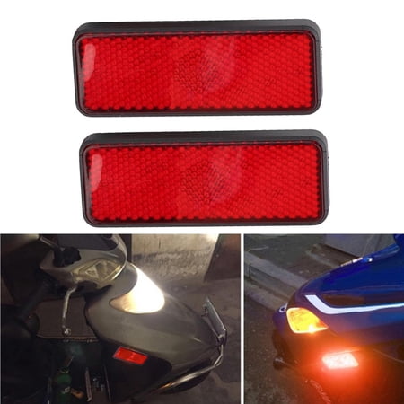 Pair of Universal Motorcycle LED Brake Tail Light Reflector Brake Light ...