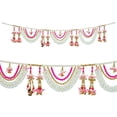 Artificial Toran Door Hanging Set with Mogra Flowers Moti Garlands ...