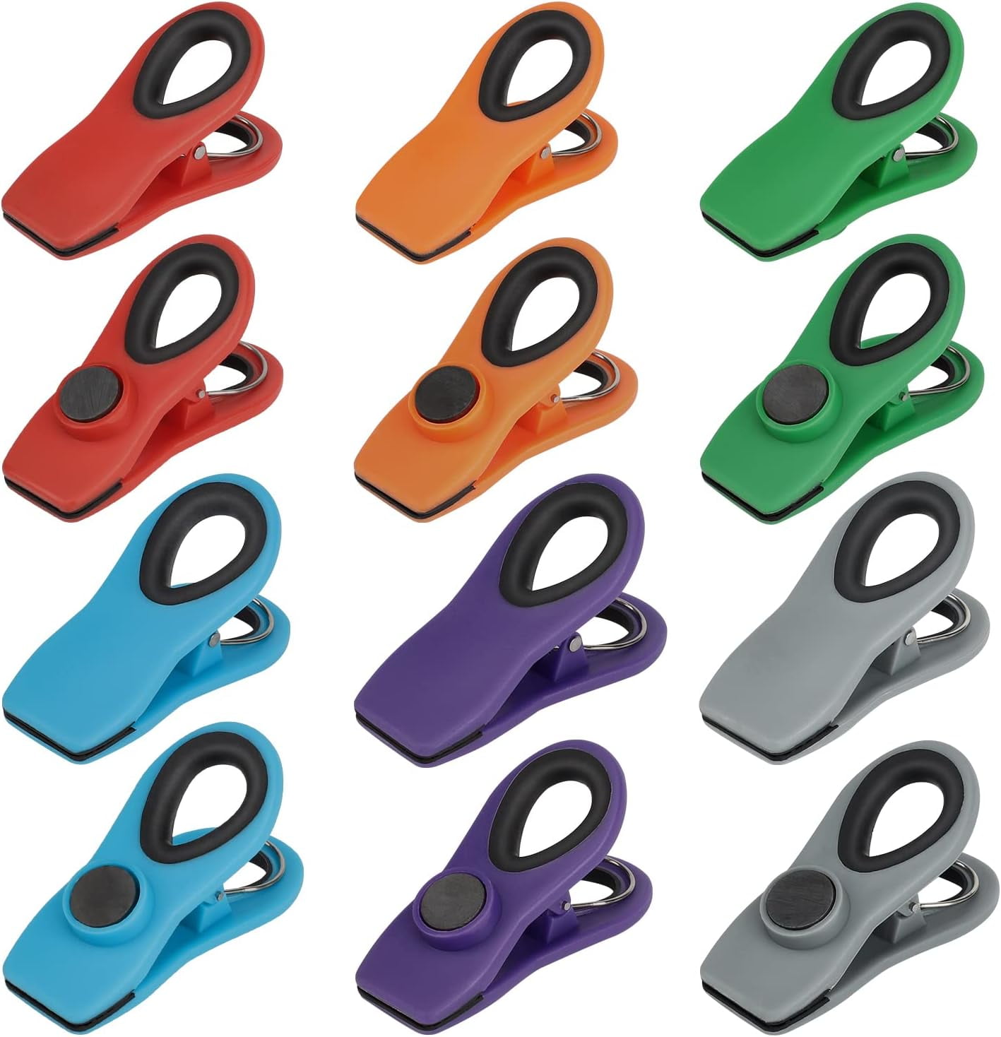 Bag Clips with Magnet, Chip Clips - 12 PCS Magnetic Bag Clips for Food ...