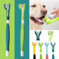 3-Sided Pet Toothbrush Dog Plastic Toothbrush Removing Bad Breath ...