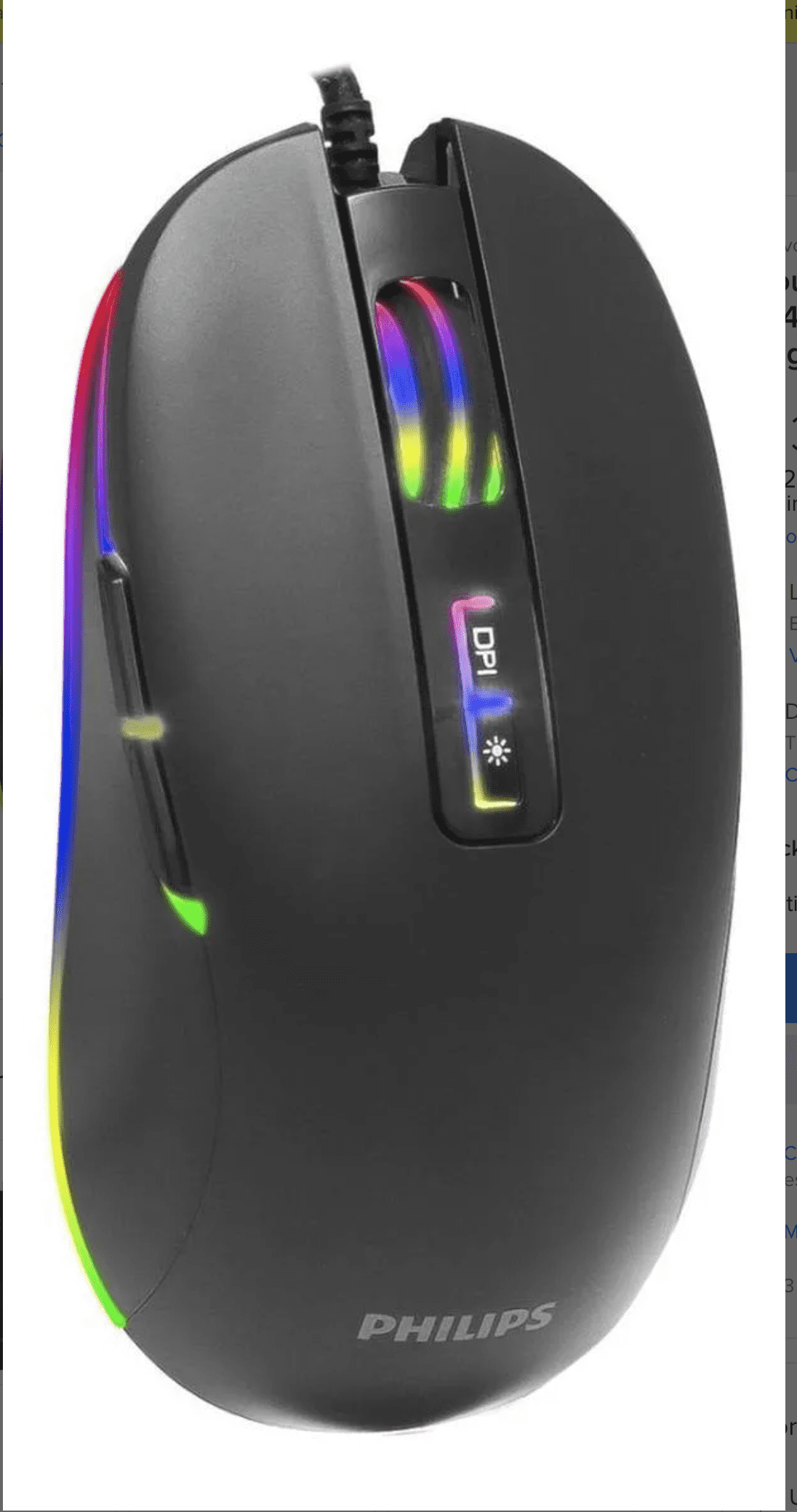 Mouse Gamer Philips RGB con 7 Botones configurables SPK9414 Philips ...