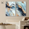 Blush Pink Whimsy 2 Panel Set Canvas Print Blue Wall Art by Art Remedy ...
