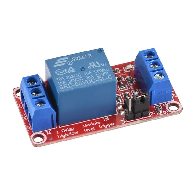 Uxcell Relay Module 1 Channel 5V High Low Level Trigger Module Red ...