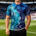 26WC Sports Element Fan Short Sleeve Shirt, Men Summer Light Thin ...