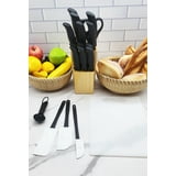 Mainstays 23 Piece Knife and Kitchen Tool Set with Wood Storage Block ...