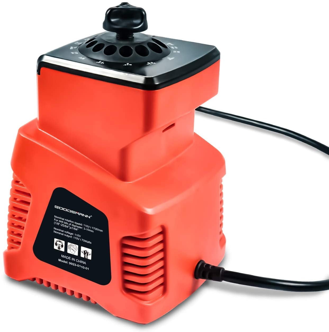 GOODSMANN Electric Drill Bit Sharpener, 1/8"-25/64", 1350/1700 RPM ...