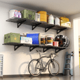 2-Pack 35.4''W Floating Large Shelves,Heavy-Duty Metal Garage Wall ...