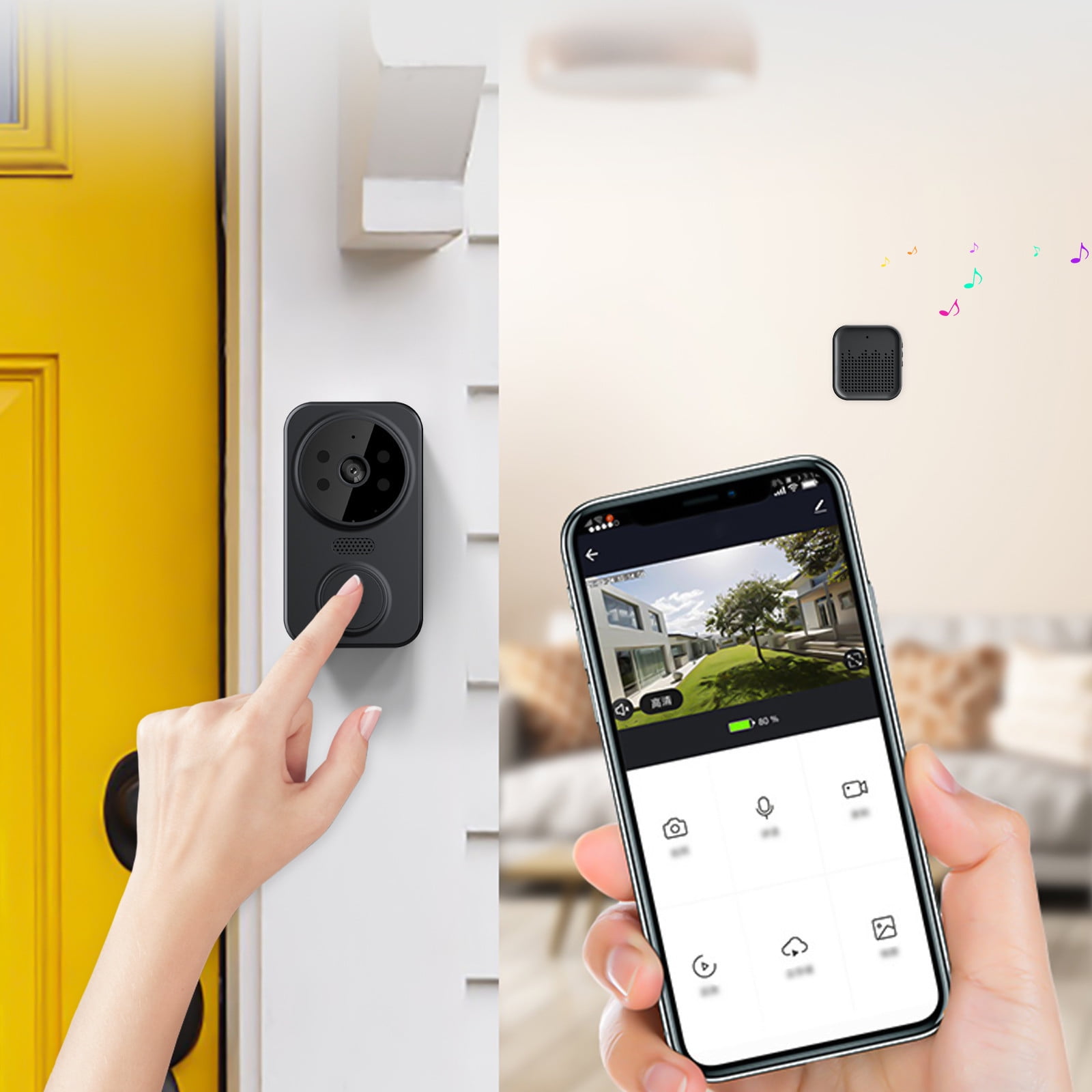 Click here for Jiaeri Smart Video Doorbell Wireless Wifi Security... prices