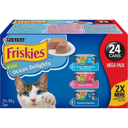 Friskies, Ocean Delights Cat Food Variety Pack 24–156g Cans | Walmart ...