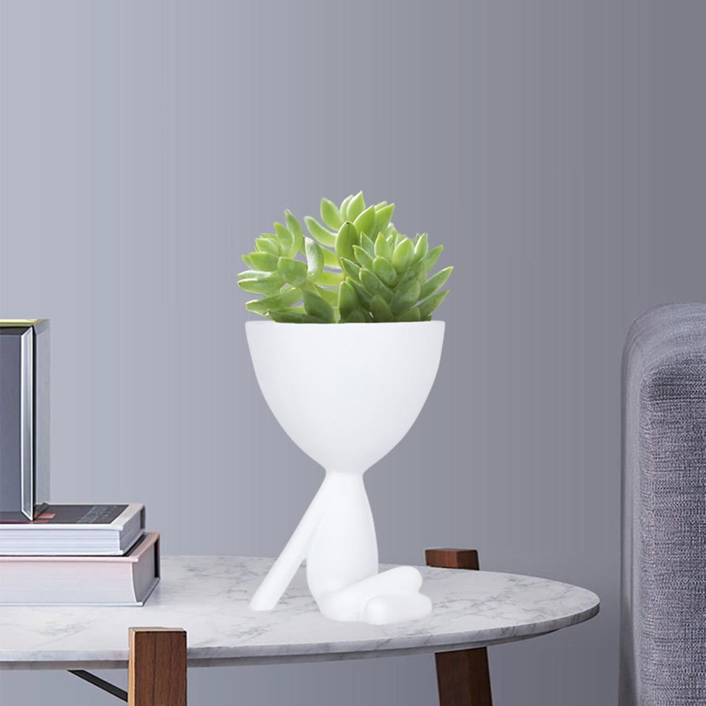 Human Statue Humanoid Planters er Pot Ornaments Crafts Doll Resin ...