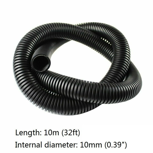 Black Corrugated Tube Conduit PP Polyethylene Tubing Flexible Pipe Hose ...