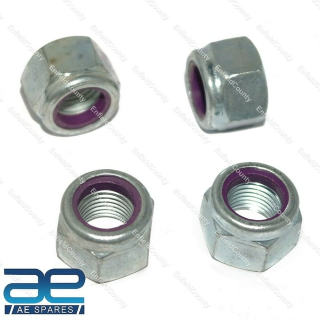 M14x1.5 Fine Thread Nylon Insert Lock Stop Nut Nyloc Nuts M14-1.5 x 4 ...