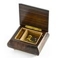 Classic Walnut Stain Arabesque Wood Inlay Music Box - Chicago - Walmart.com