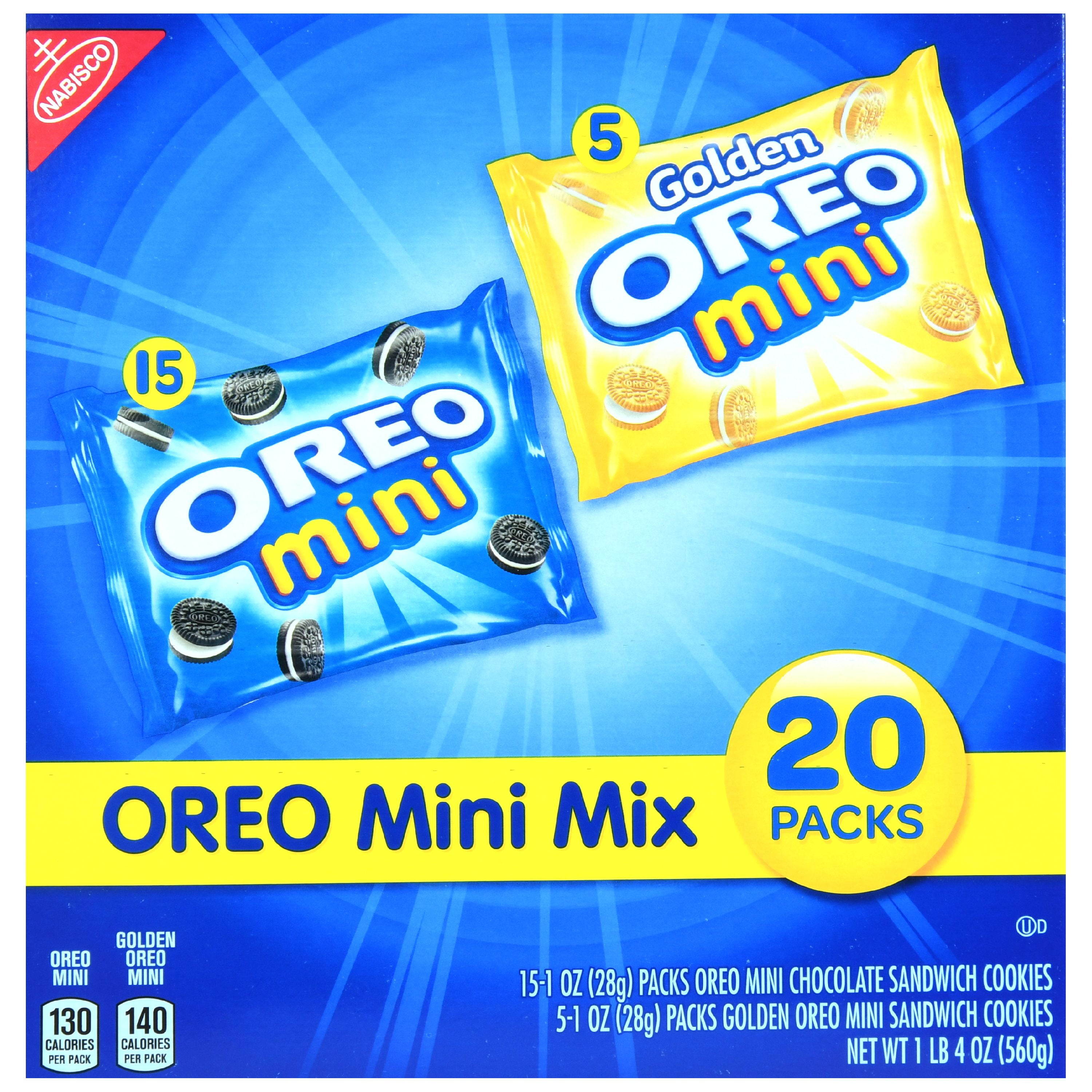Nabisco Oreo Mini & Golden Oreo Mini Oreo Mini Mix, 1 Oz., 20 Count ...