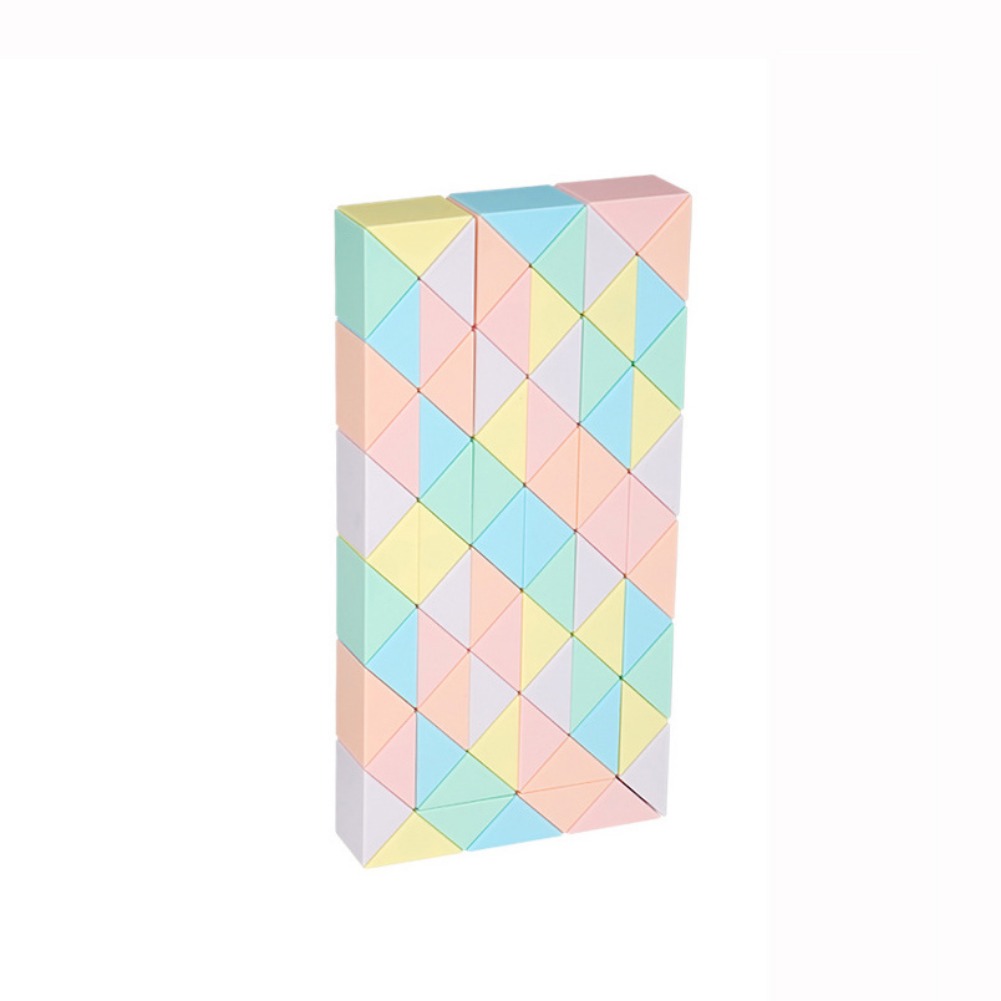 Rainbow Color Wedges Magic Snake Cube Twist Puzzle 3D Brain Teaser ...