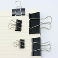 Binder Clips Set | Mini Black Tempered Steel Binder Clips for Office ...