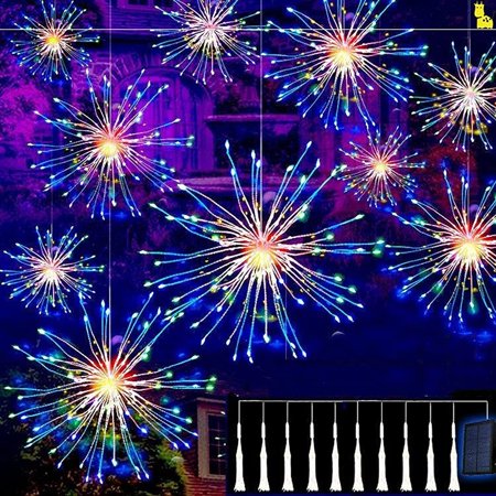Fireworks Solar Garden Lights Hanging Outdoor Decorative, 10 Pack LED ...
