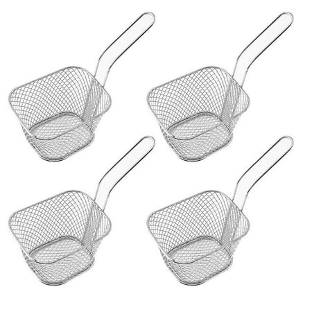 Torubia 4 PCS Chip Baskets Mini Chip Serving Frying Baskets Square ...