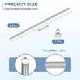 CERPXFF-4Set M6-1.0x200mm Fully Threaded Rods, Threaded Rods Bar Studs ...