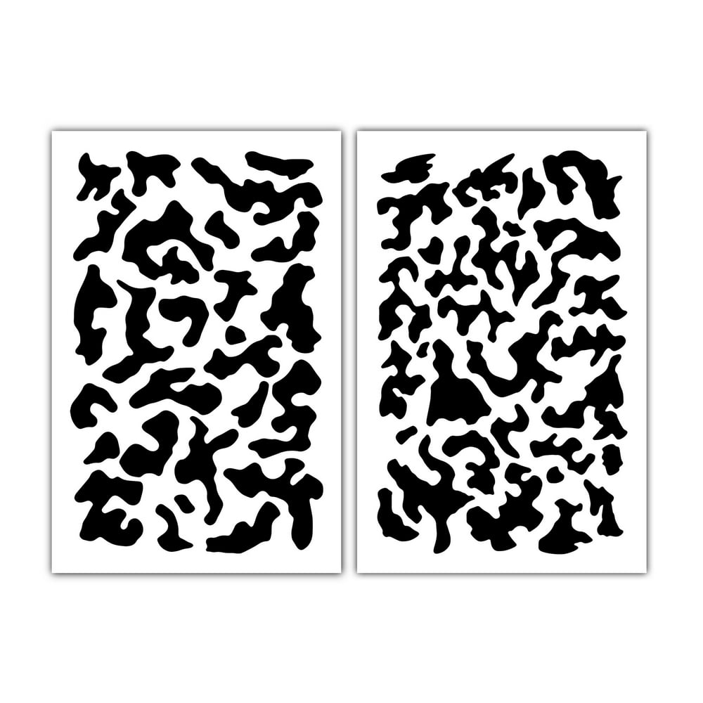 2 DESIGNS Mylar Camo Stencils Camouflage Gun Paint Cerakote Small Army ...