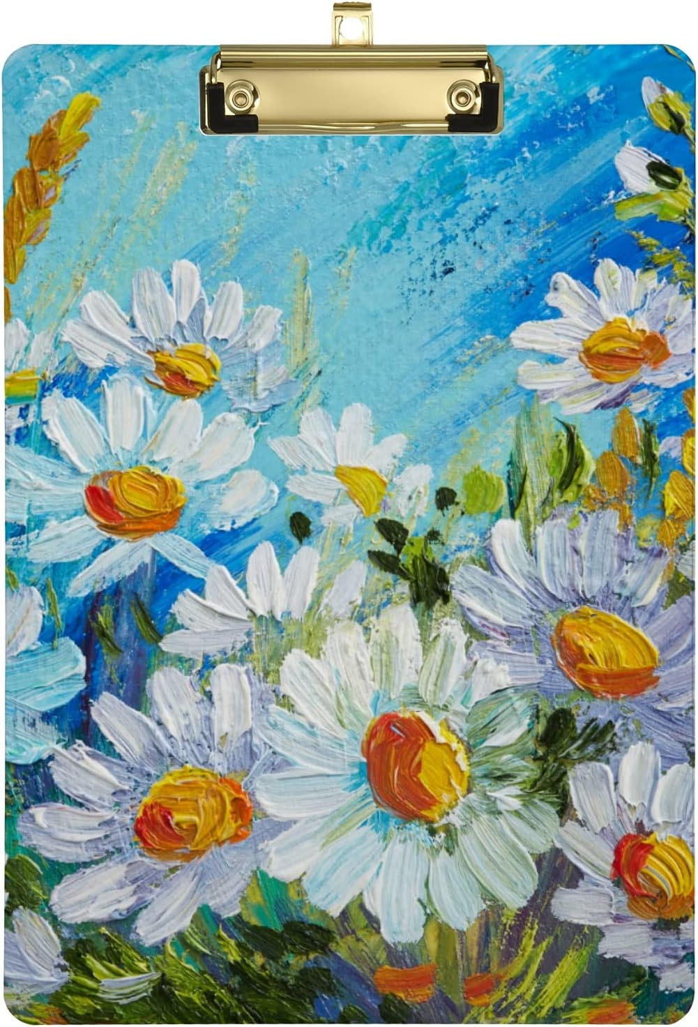 FMSHPON White Daisy Spring Flower Clipboard Hardboard Wood Nursing Clip ...