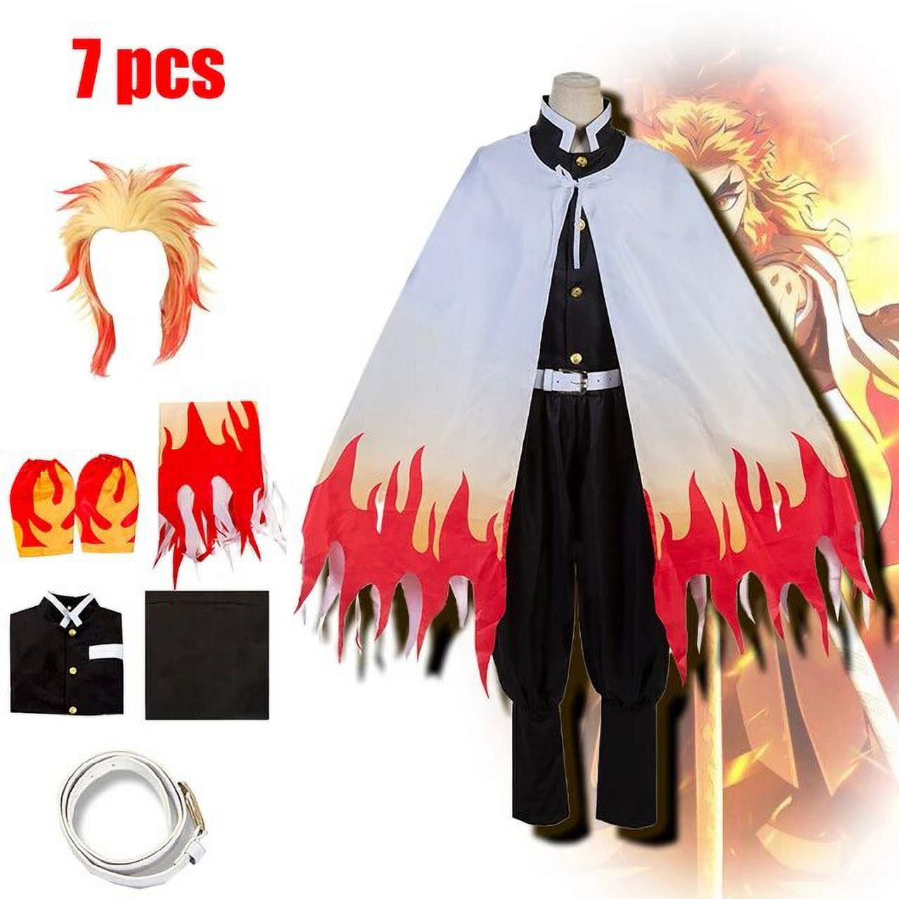 Rengoku-Disfraz de Demon Slayer, Cosplay de Anime, Kimetsu No Yaiba ...