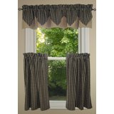 Country Classic Black Lined Point Valance 72x15 by Primitive Home ...
