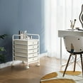 5 Tier Rolling Cart with 5 Drawers, Multipurpose Rolling Storage Cart ...