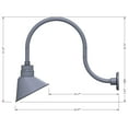 10in Satin Black Outdoor Angle Shade Gooseneck Sign Light Fixture with ...