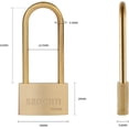 CERPXFF-Weather Proof Lock, Keyed Alike Solid Brass Padlocks with Long ...