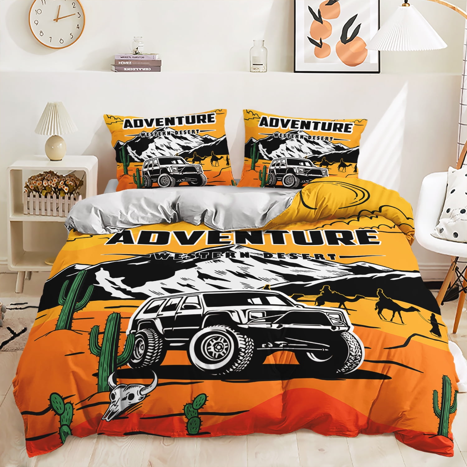 Hosima 3-Piece 3D Digital Printed Duvet Cover With Butterfly, Animal ...