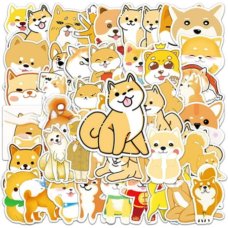 50 Packs Shiba Inu Dogs Stickers Water Bottles Laptop Phone Motorcycle ...