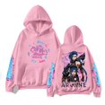 Arcane Jinx Front And Back Art Adult Black Crew Neck Hooded Sweatshirts Pink S