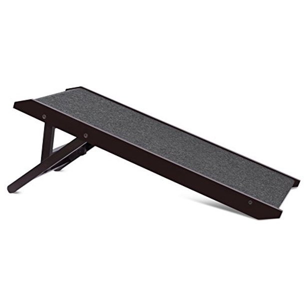Internet's Best Adjustable Wooden Pet Ramp, Espresso, 35"L x 12-16" H ...