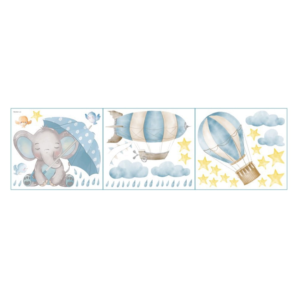 Click here for Oakleem 1 Sheet Hot Air Balloon Elephant Star Wall... prices
