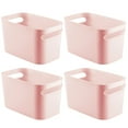 mDesign Deep Plastic Bath Storage Bin with Handles, 10" Long, 4 Pack ...