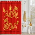Chinese Spring Festival Shower Curtain Set, Waterproof Shower Curtains ...