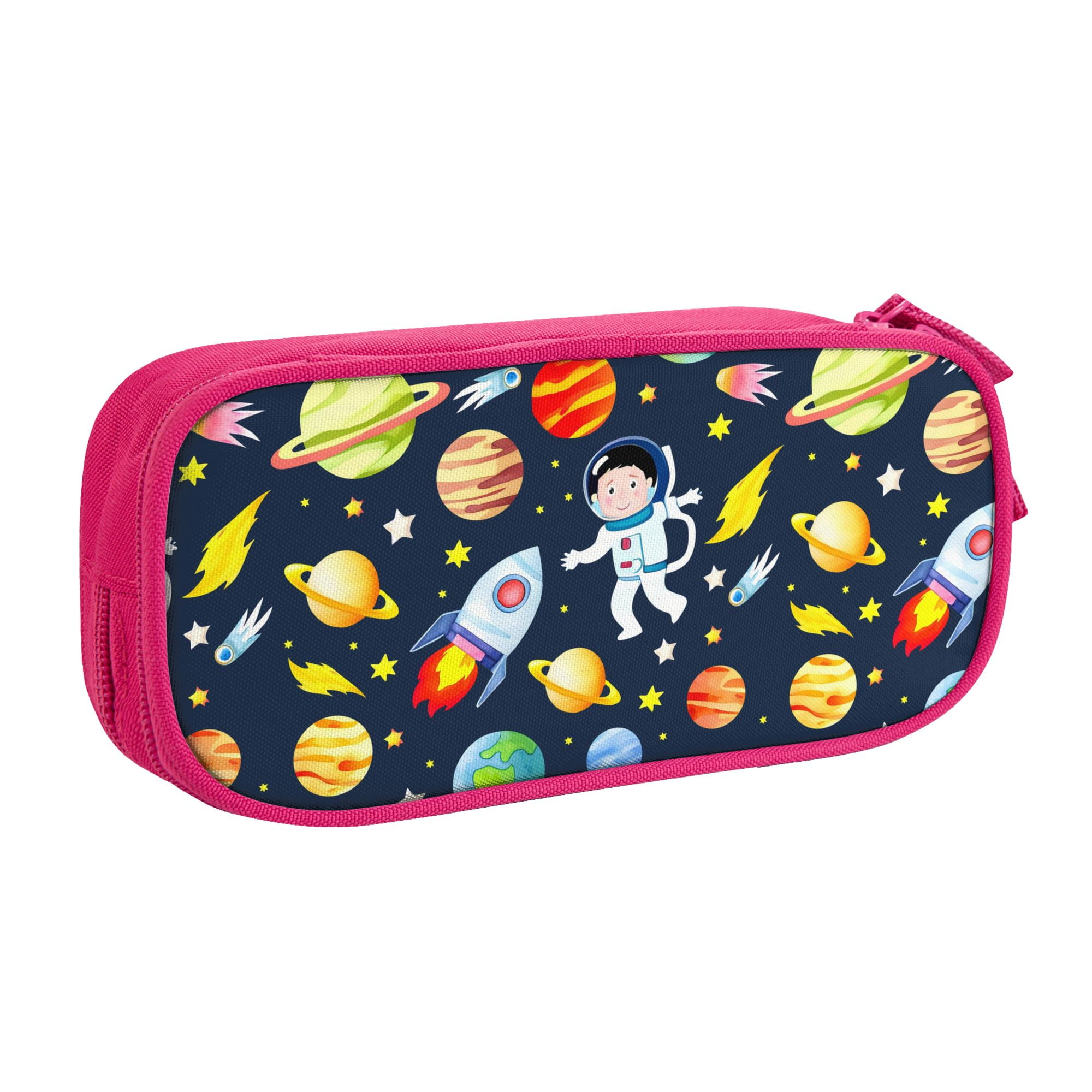 TEQUAN Large Capacity Pencil Case, Space Rocket Astronaut Pattern ...