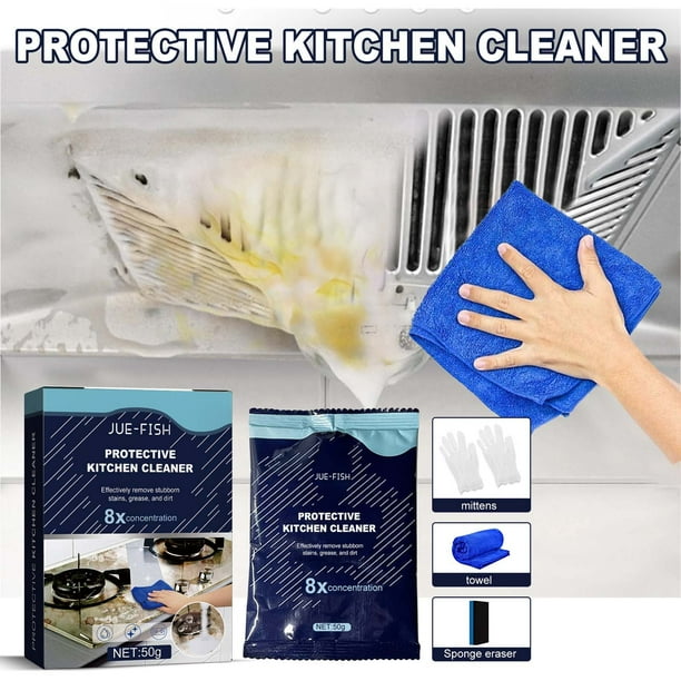 Kitchen Protective Cleaning Powder To Dirt, Heavy Oil Stains, Clean ...