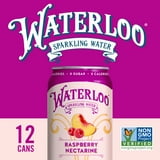 Waterloo Sparkling Water, Raspberry Nectarine, 12 fl oz, 24 Pack Cans - Walmart.com