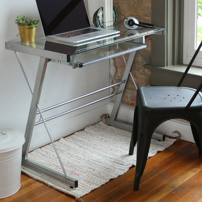 Small Glass Computer Desk