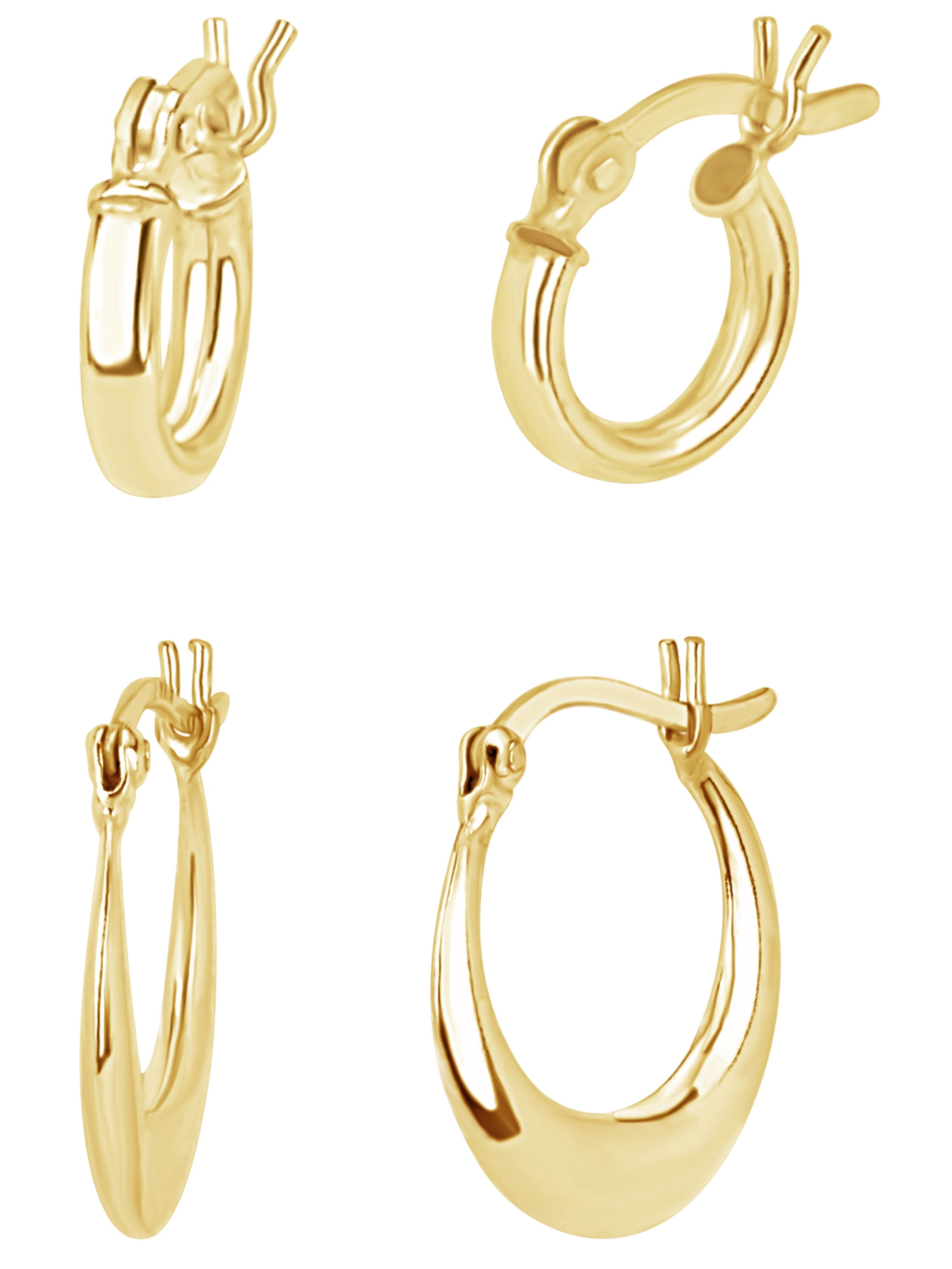 Graduated hoop earring set store
