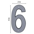 HY-KO 4" Reflective Plastic Modern Number 6 - Walmart Business Supplies