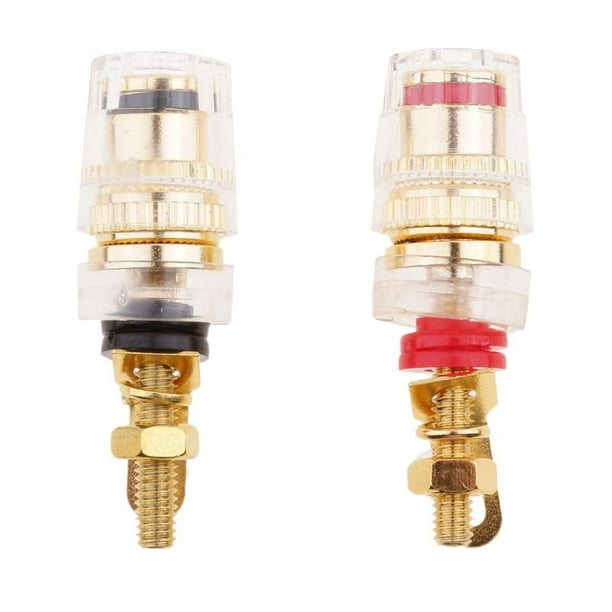 2-Pack 4mm Banana Plug Socket Connector Binding Post for Amplifier ...