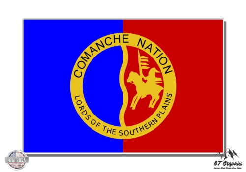 Comanche Flag - 5" Vinyl Sticker - For Car Laptop I-Pad - Waterproof ...