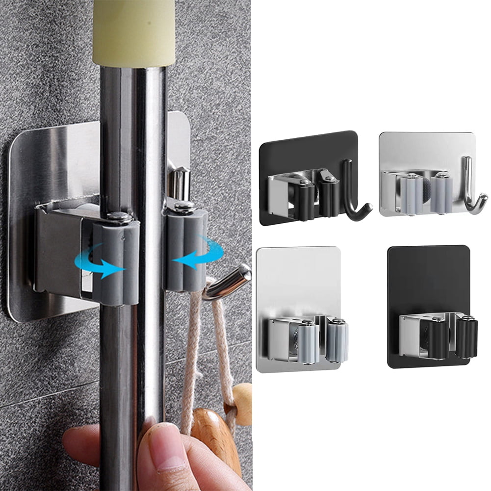 Broom Holder Wall Mount, Mop and Broom Holder Wall Mount & Self ...